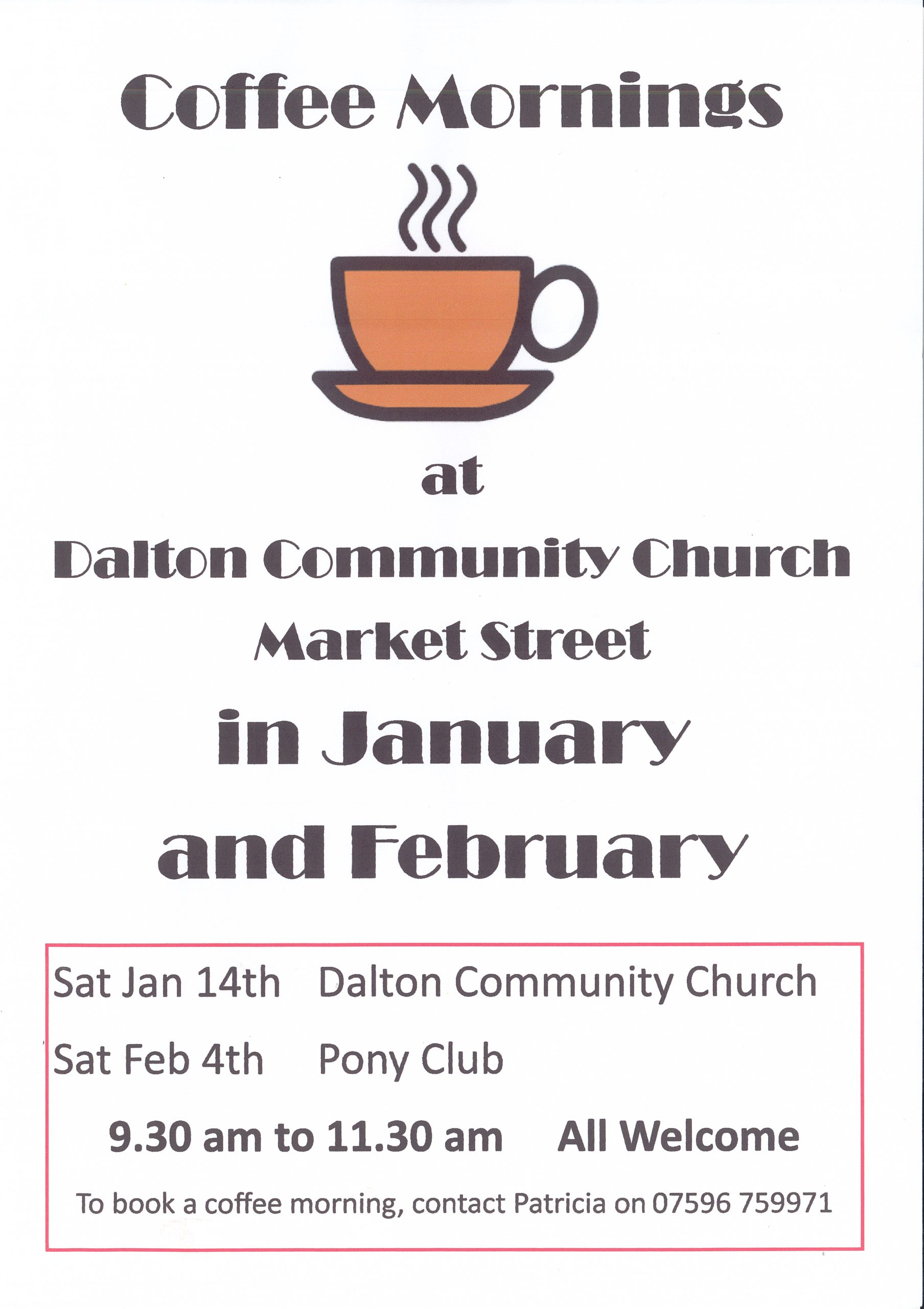 Coffee Mornings | Dalton with Newton Town Council